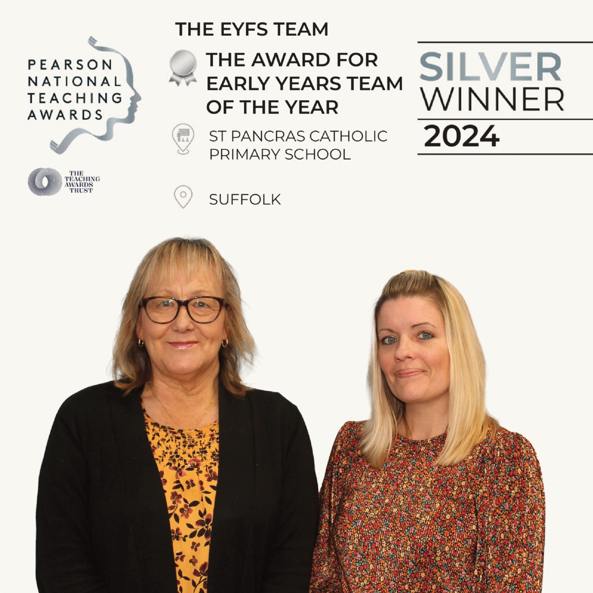 National Teaching awards Silver winners - St Pancras Catholic Primary